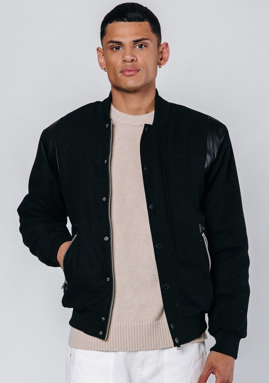 Colourful Rebel Jude Baseball Jas Zwart Heren - Polyester - XL | bol.com