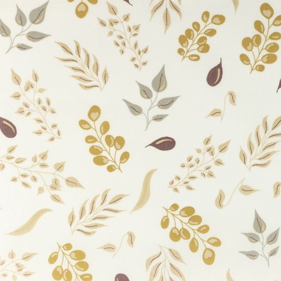 Wiegdeken / Wagendeken / Beige - Gele blaadjes/ 70 x 100 cm ...