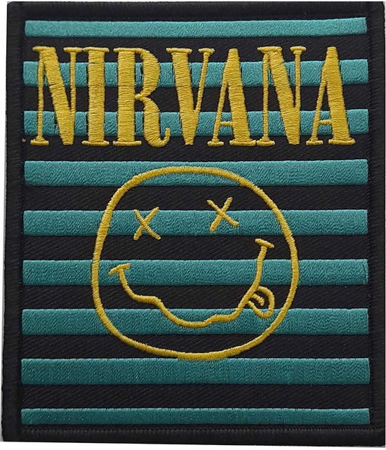 Nirvana - Logo & Happy Face Stripes Patch - Multicolours | bol
