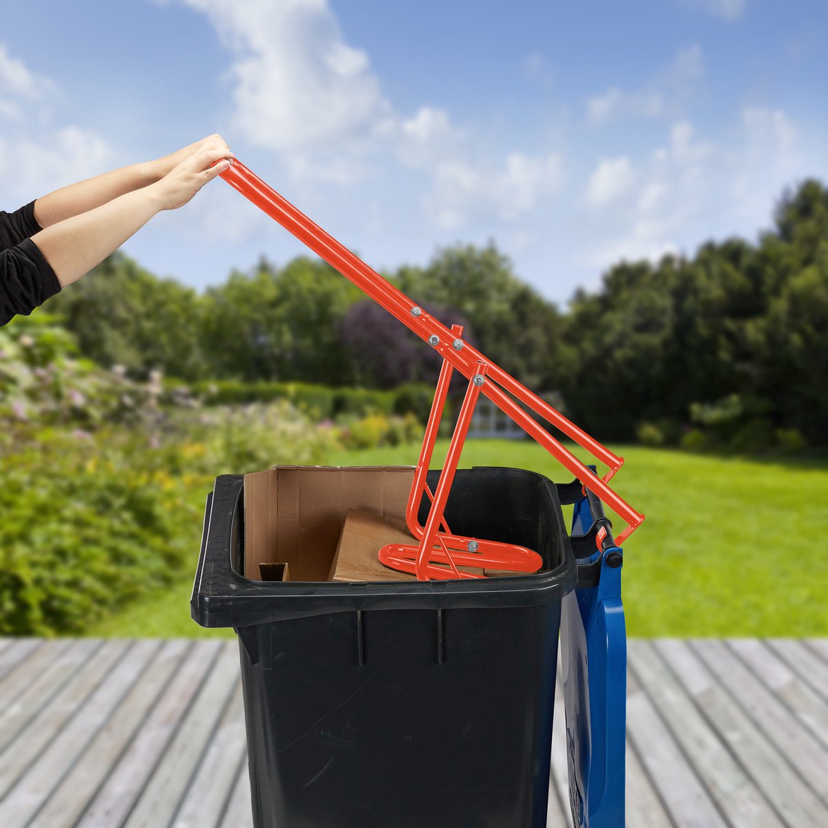 Relaxdays Afvalpers voor kliko - vuilnispers - hendel - afvalstamper ...