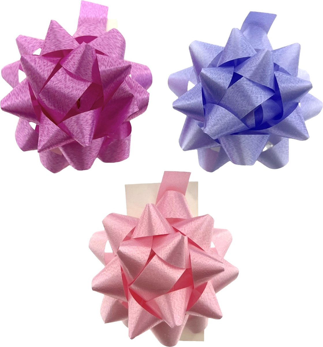 Cadeau Strik Doorsnee 5 cm met plakker 15 stuks Roze, & Lila | bol.com