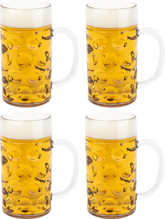 MyDrinkglass Plastic Bierpul | Bierpul Plastic | 4 Stuks | Oktoberfest | Plastic... | bol.com