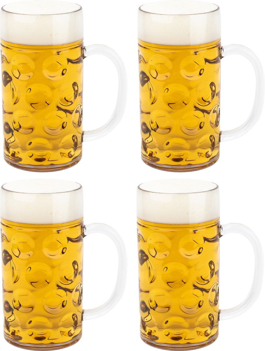 MyDrinkglass Plastic Bierpul | Bierpul Plastic | 4 Stuks | Oktoberfest | Plastic... | bol.com