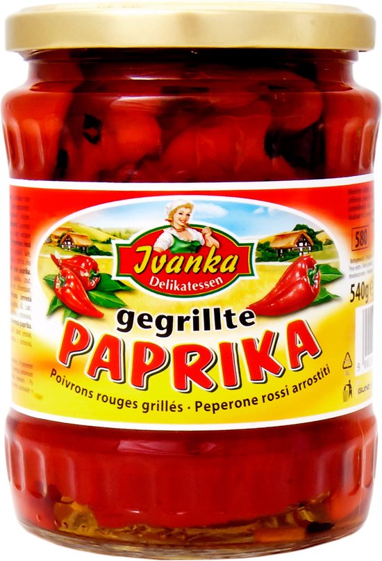 Geroosterde rode paprika gepekeld 580ml | bol