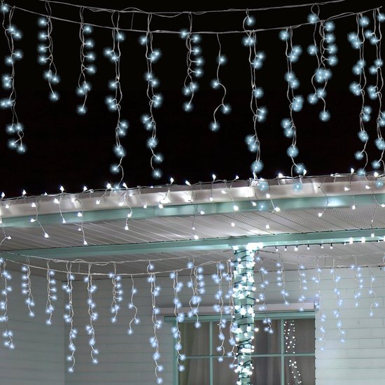 LED Lichtgordijn Sfeerverlichting 8 standen 400 LED 15M Wit ...