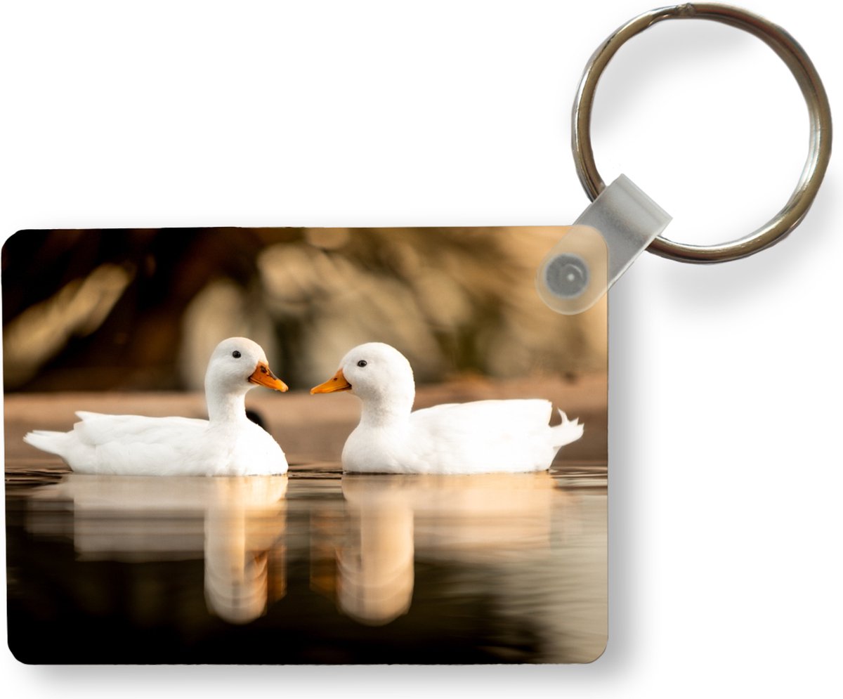 Sleutelhanger - Eend - Wit - Dieren - Water - Vogel - Eenden ...