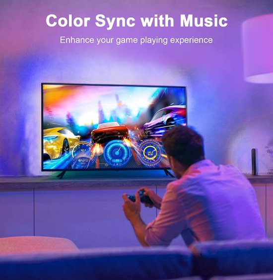 Flightmode - Enteenly 3m LED TV Strip Light 40-65in, 5050 RGB USB met ...