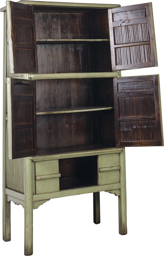 Fine Asianliving Antieke Chinese Kast Sage Groen B92xD42xH189cm Chinese ...