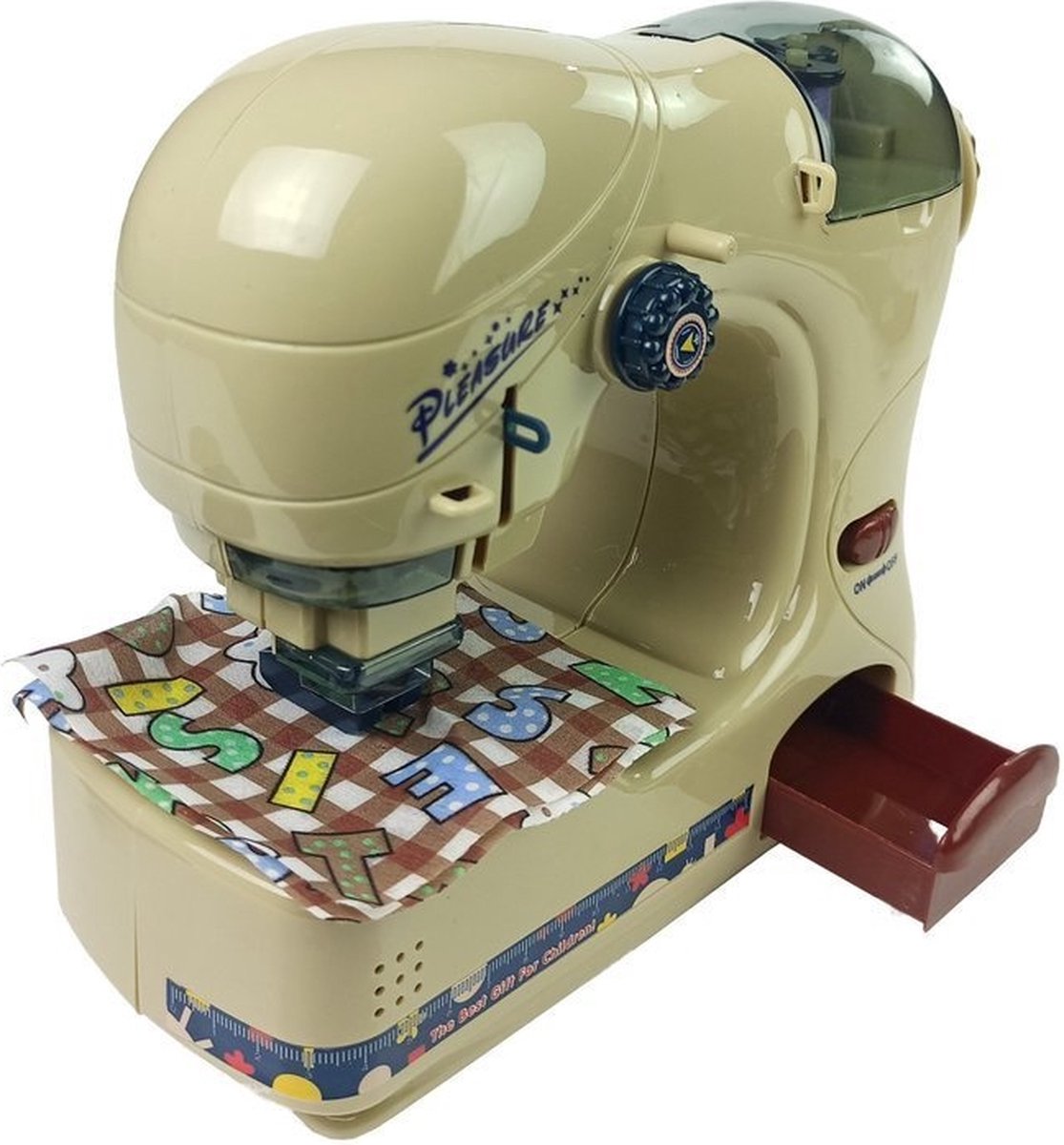 Naaimachine kinderen - met licht en geluid - 23x10x20 cm - beige | bol