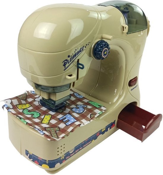 Naaimachine kinderen - met licht en geluid - 23x10x20 cm - beige | bol