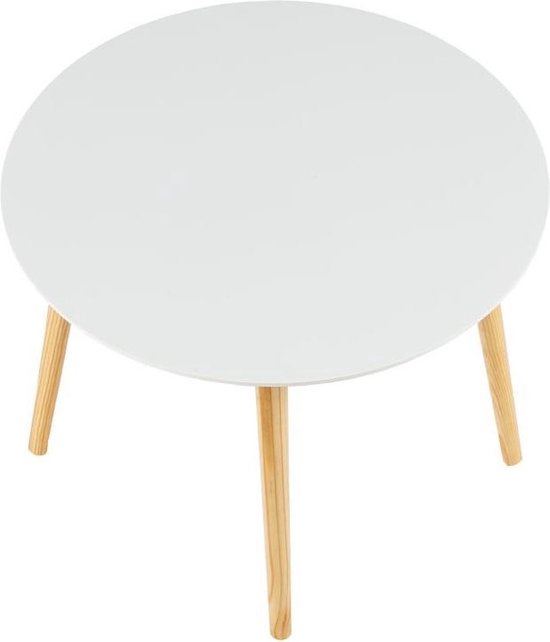 Salontafel rond - 60 cm diameter - wit | bol