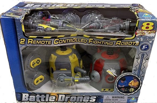Vintage Battle Drones BATTLING ROBOTS Afstandsbediening Toymax 1998 NIB ...