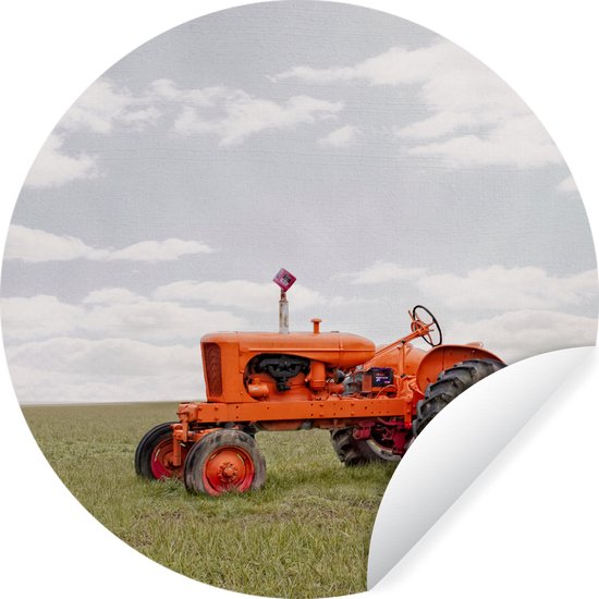 WallCircle - Muurstickers - Behangcirkel - Tractor - Wielen - Vintage - 50x50 cm -... | bol.com