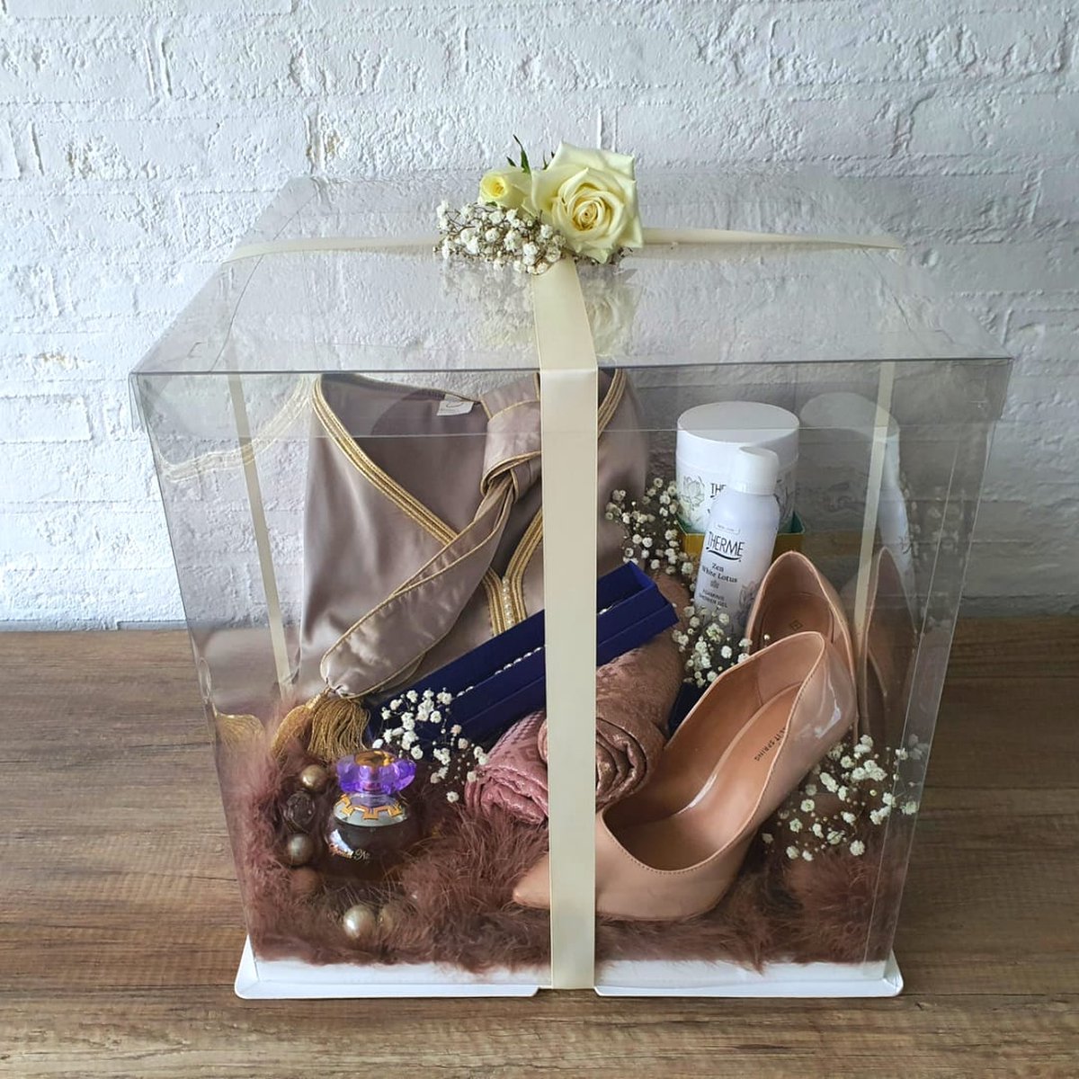 Grote Luxe Cadeaudoos - Transparant - Wit - Vierkant - Luxe Gift Box - Giftbox groot -... | bol.com