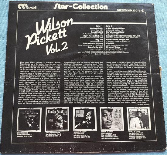 Wilson Pickett – Star-Collection Vol. 2 ( 1974) LP, Wilson Pickett | Muziek | bol.com