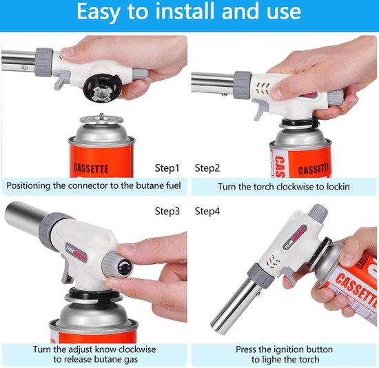 Chefs Torche Multi Gasbrander - Instelbaar - Exclusief gasfles - 1300 ...