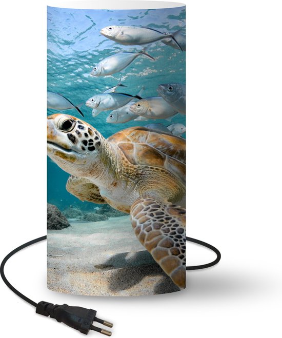 Lamp - Nachtlampje - Tafellamp slaapkamer - Schildpad - Vis - Zee - 54 ...