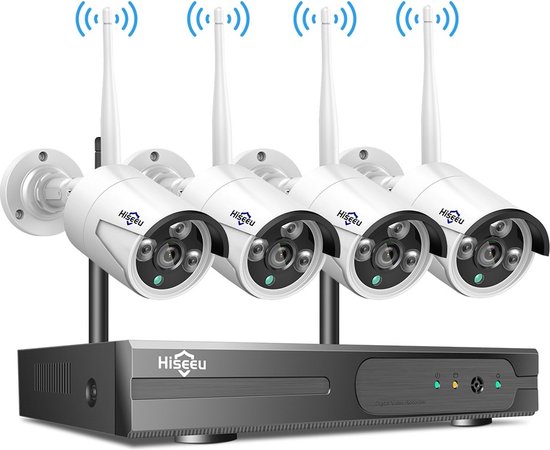 SunLion® Cctv Systeem - Draadloos - 8CH - Wifi - 3MP | bol.com