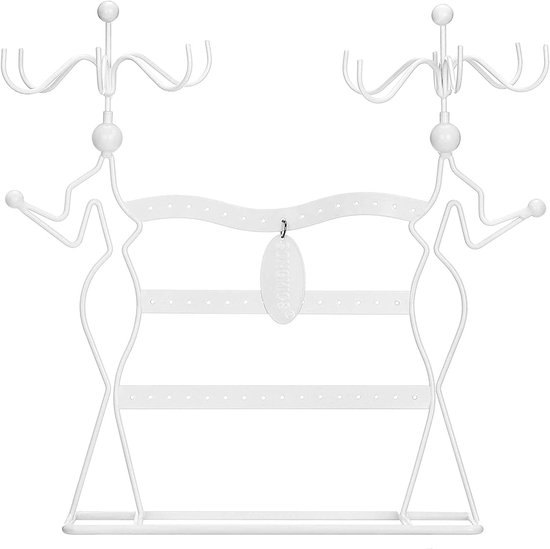 MIRA Home - Sieraden houder - Sieraden standaard - Wit - Staal - ‎34 ...
