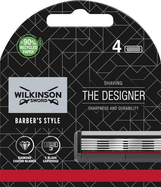 Wilkinson Scheermesjes, Barber's Style "The Designer", 4 Navulmesjes | bol