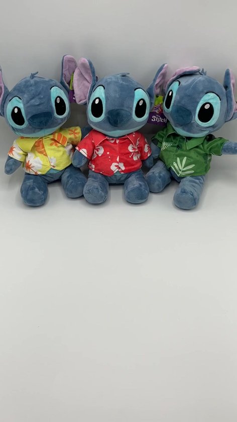 Disney - Lilo en Stitch - Knuffel - Hawaii Overhemd - Geel - 30 cm ...