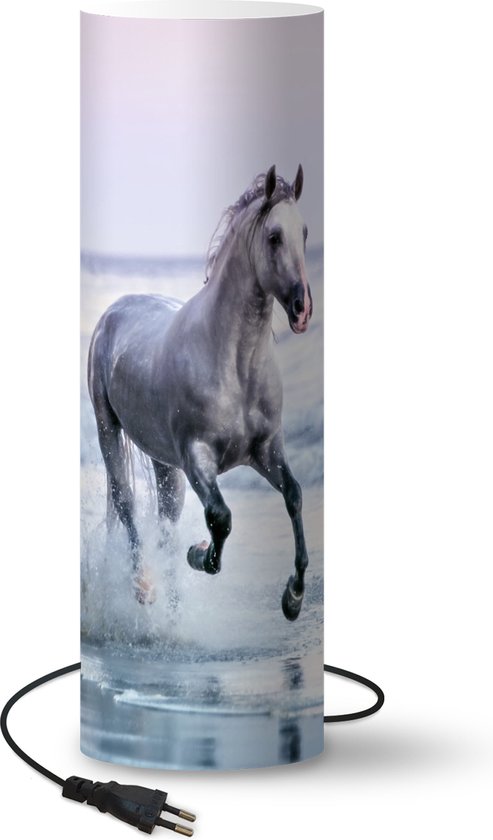 Lamp - Nachtlampje - Tafellamp slaapkamer - Paard - Zee - Pastel - 50 ...