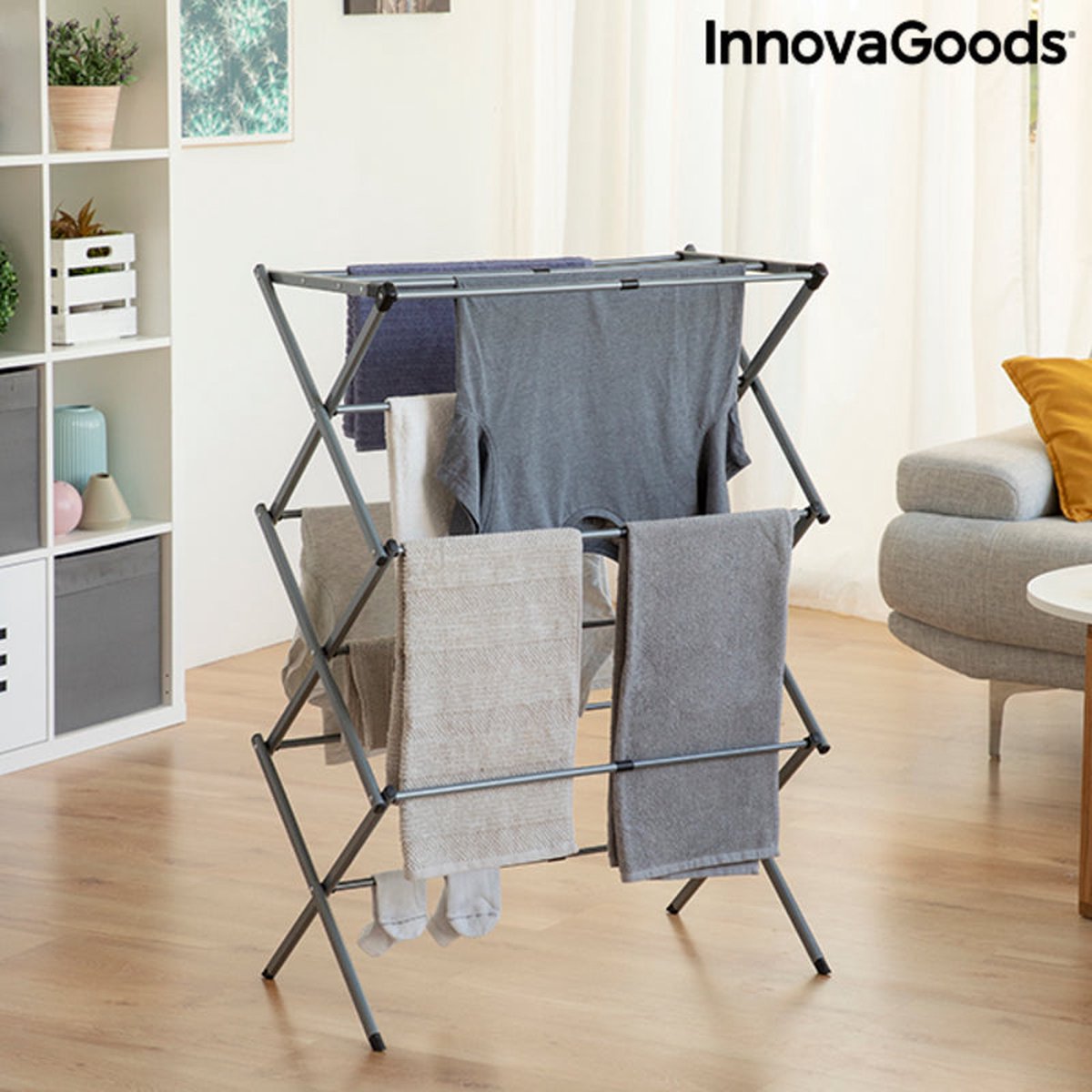 InnovaGoods - Séchoir à linge - Sèche-linge pliable et extensible à 3 ...