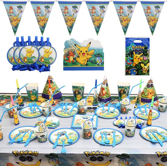 Pokemon Kinderfeestje - Pokemon borden - Pokemon bekers - Kinderfeestje ...
