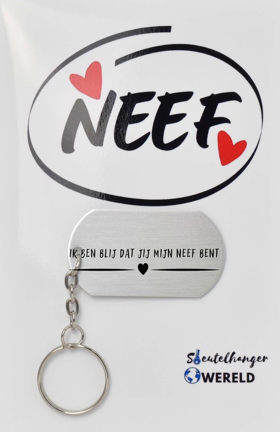 Ik ben blij dat je mijn neef bent Sleutelhanger inclusief kaart - neef ...