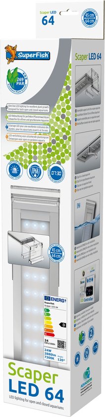 Superfish Scaper Led 64 cm - Aquarium LED Verlichting- 24 Watt | bol.com