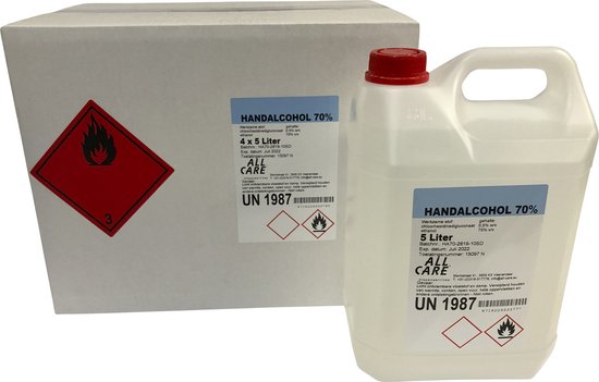 Handalcohol 70% 5 liter, 2 flessen | bol.com
