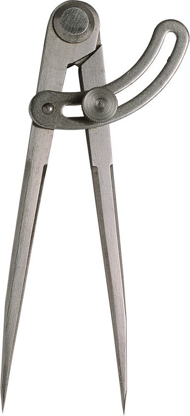 Steekpasser met stelboog staal blank 150mm | bol