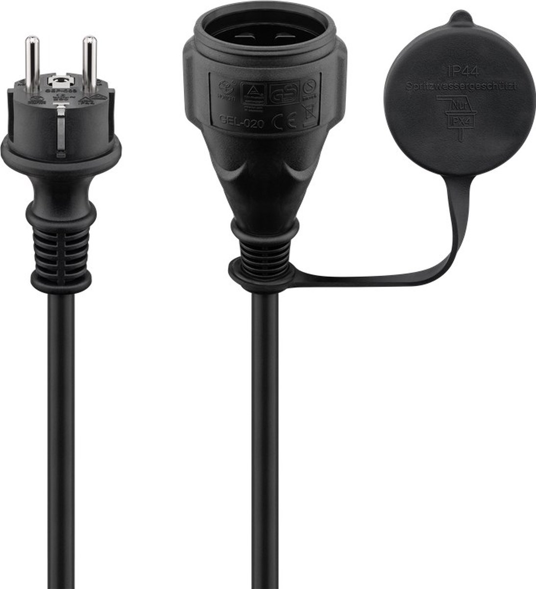 Goobay Stroomkabel buiten, 5 m, zwart | bol.com