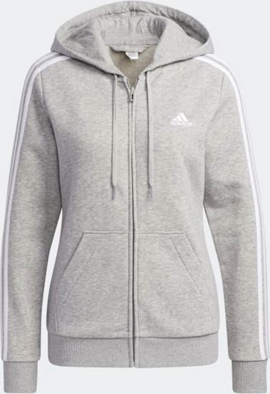 Adidas W 3S FL FZ HD Dames Trui - Maat L | bol.com