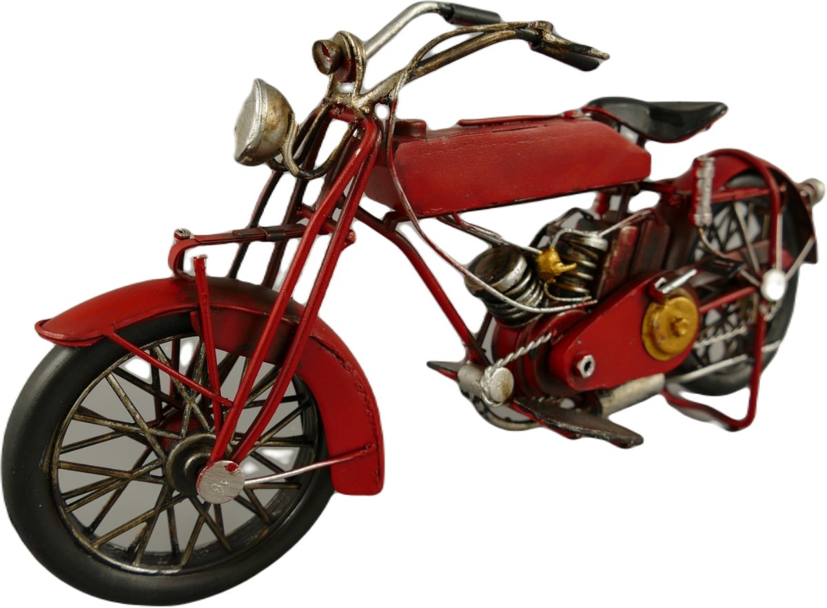Decoratie Motor Classic - Miniatuur 32x7x16cm - Rood- Model motor ...