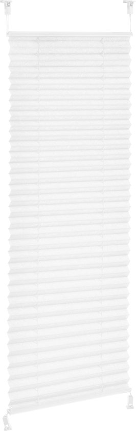 Plissegordijn - Vouwgordijn - Polyester - Wit - Afmeting (BxH) 40 x 100 ...