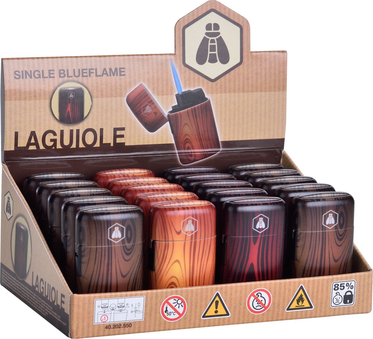 Prof - Aanstekers - Blauw Enkele Vlam - "Capsule Laguiole Design " - 20 ...