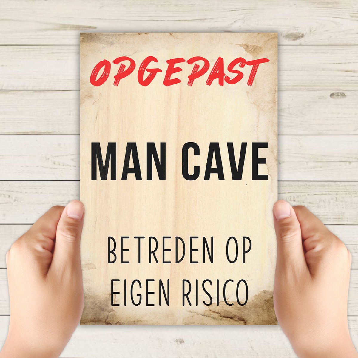 Spreukbord - Man Cave - Hout - Vintage - Grappig - Humor - Bord ...