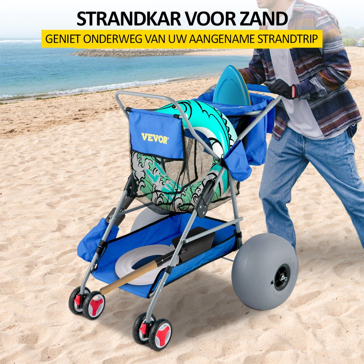 Vevor Strandtrolley - Strandkar - Beachtrolly - Strandwagen | bol.com