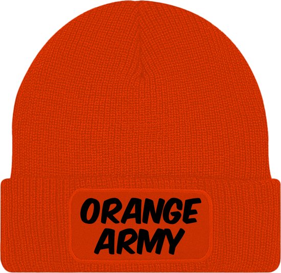 ORANGE ARMY muts - Oranje met zwart - Beanie - One Size - Uniseks - 3M ...