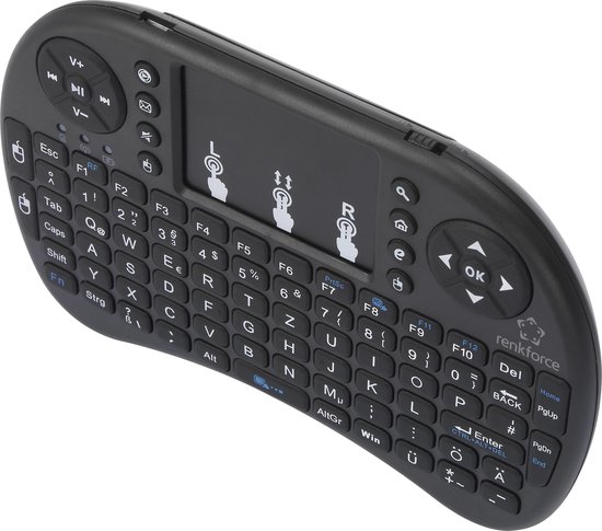Conrad RF-4503536 toetsenbord RF Draadloos QWERTZ Duits Zwart | bol