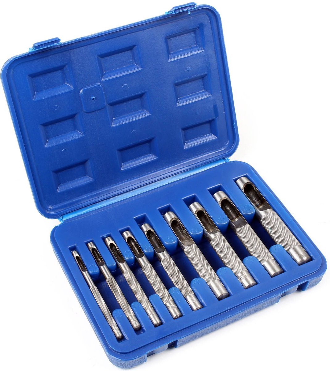 XPOtool ponsset 9-delig 3-12 mm - gatensnijder – carbonstaal – slagpen ...