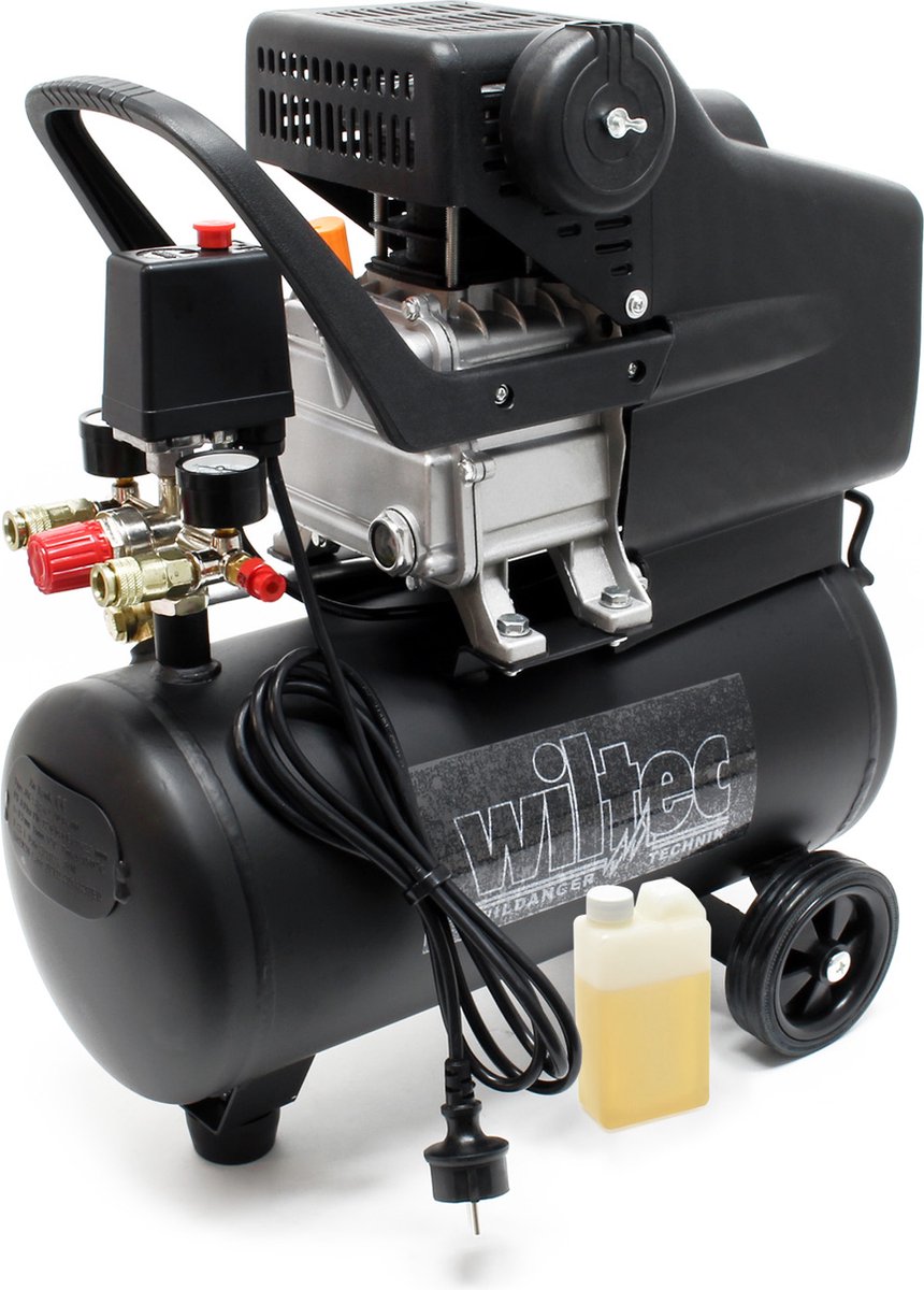 Luchtcompressor 24 liter 8 bar 1,1kW mobiel perslucht | bol.com