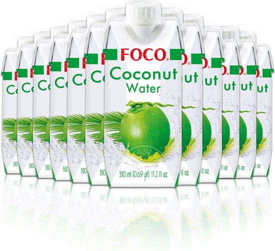 FOCO | Coconut Water | 12 x 330 ml | Kokoswater | Multipack | | bol