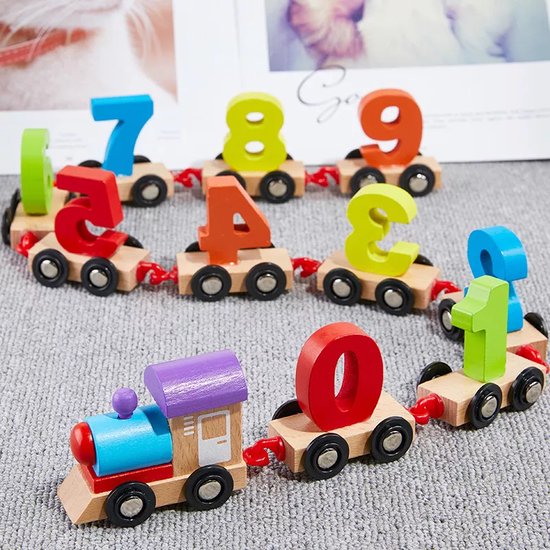 Houten Trein Speelgoed -Trein set voor kinderen - Mini trein autos voor ...