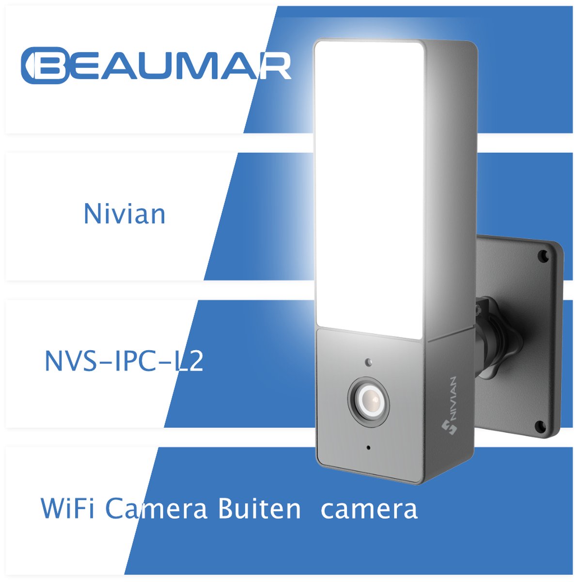 Nivian NVS-IPC-L2 - Buitenlamp WiFi Camera 3 Megapixel ...