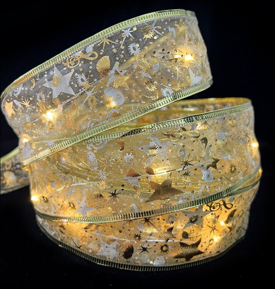 Kerstlint met Verlichting – 10 Meter – Goudkleurig – Warm Wit | bol.com