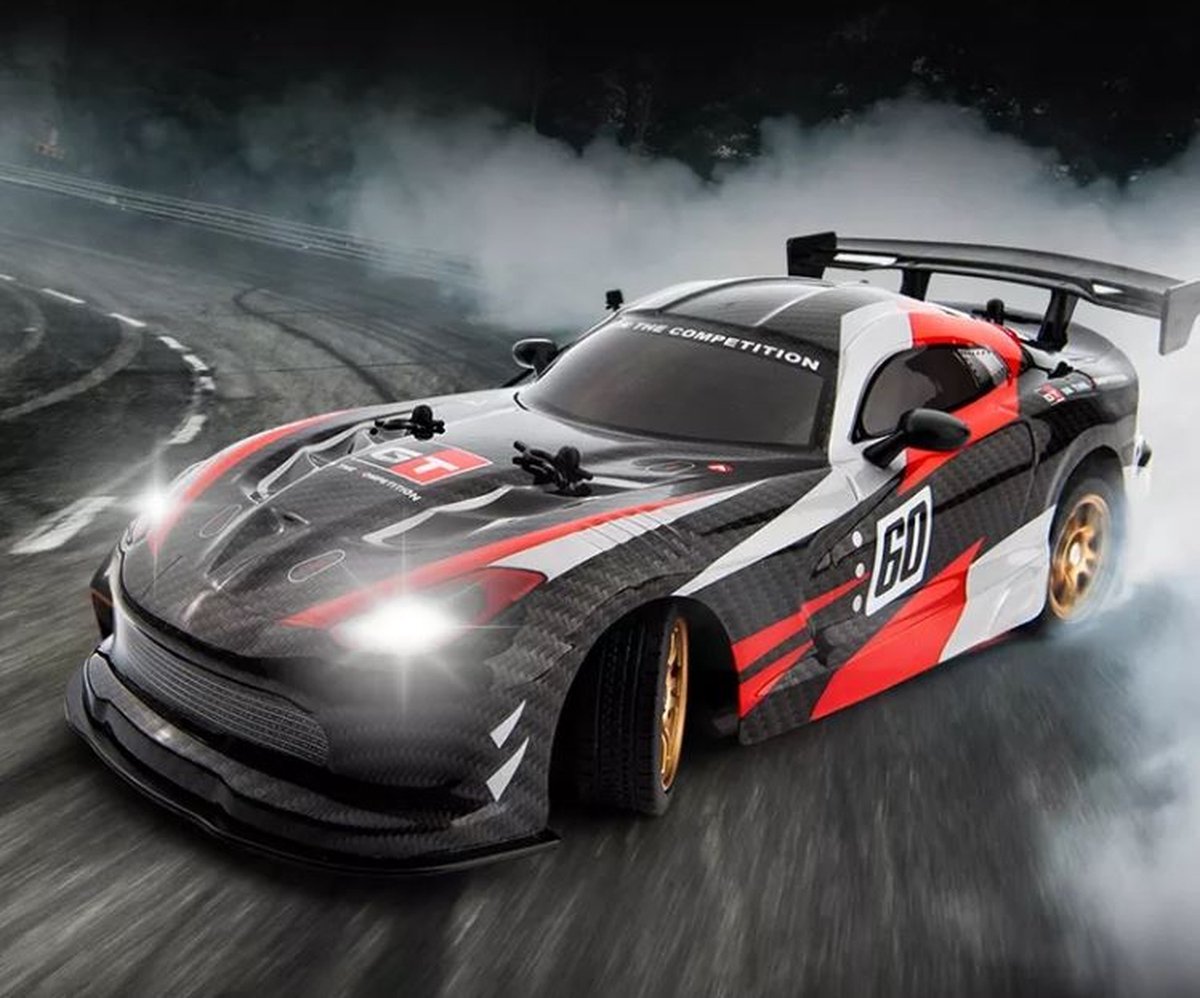 RC auto Drift Zwart - RC car - Met drift en race banden meegeleverd ...