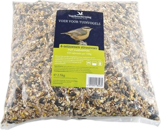 VBN vierseizoenen strooivoer met meelwormen - 2,5 kg | bol