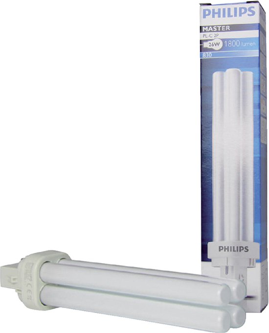Spaarlamp Philips Master PL-C 2P 26W 1800 Lumen 830 warm wit | 10 stuks | bol